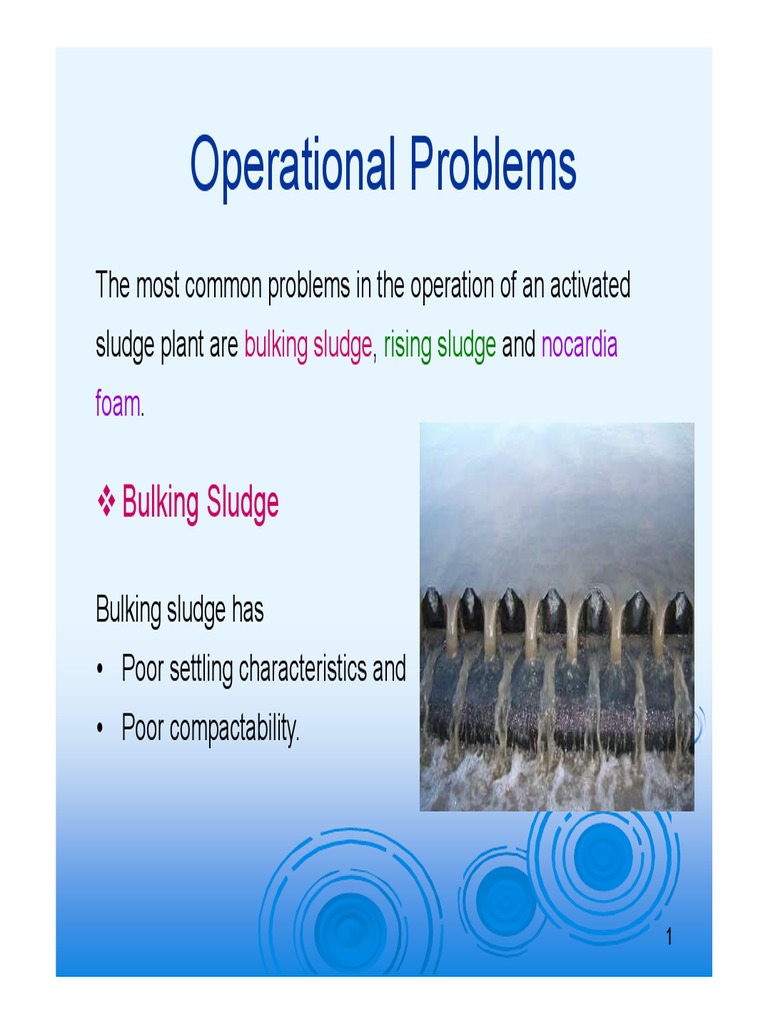 7.operational Problems PDF | PDF | Sewage Treatment | Environmental ...