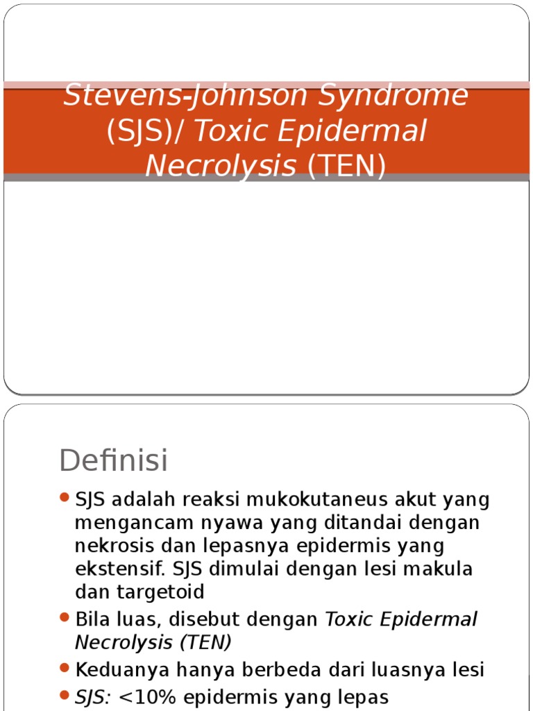 PPT Stevens-Johnson Syndrome (SJS)