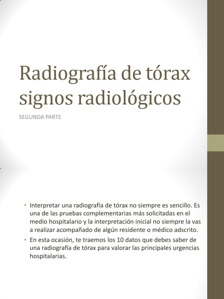 Radiología de Tórax Signos Radiológicos | PDF | Pulmón | Cáncer de pulmón