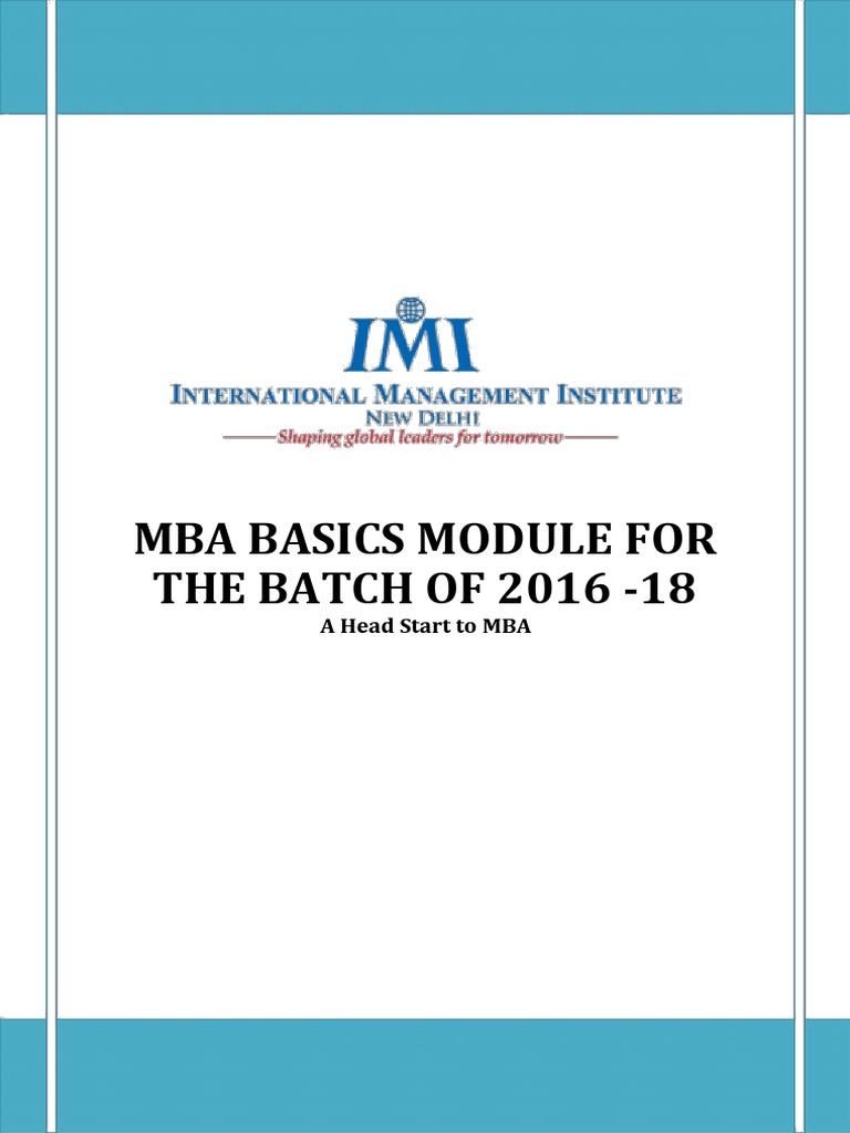 MBA Basics Module | PDF | Securities (Finance) | Monetary Policy