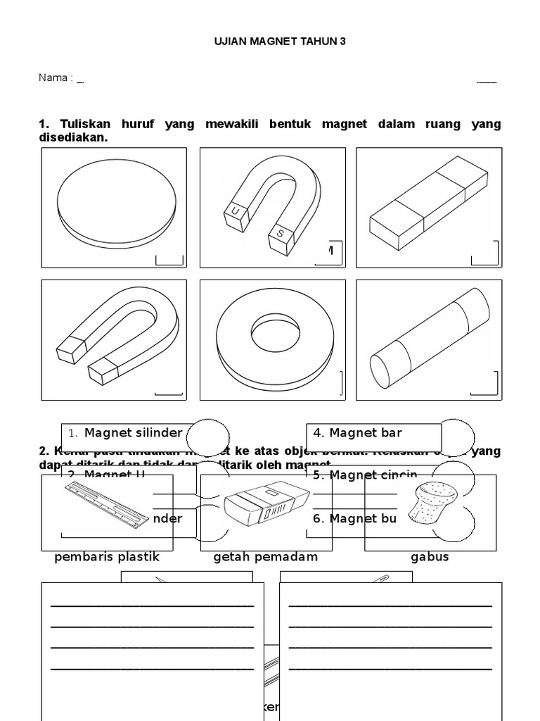 Soal Ujian Magnet Kelas 5 SD | PDF