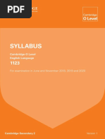 Cambridge o Level Syllabus June 2025 | PDF