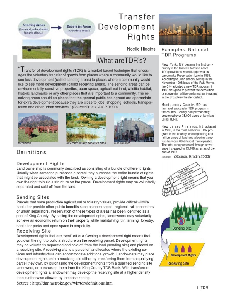 Transfer Development Rights | Download Free PDF | Zoning | Land Lot