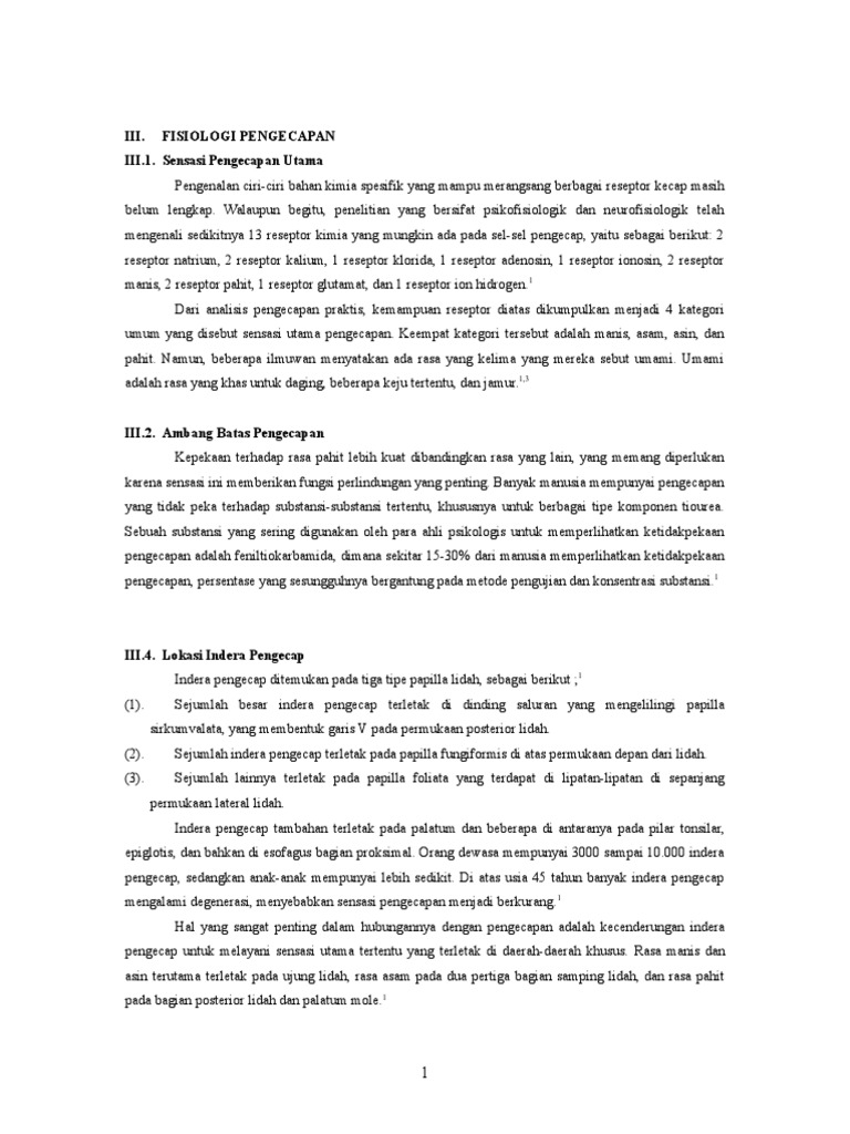 Phantogeusia: Gangguan Pengecapan | PDF