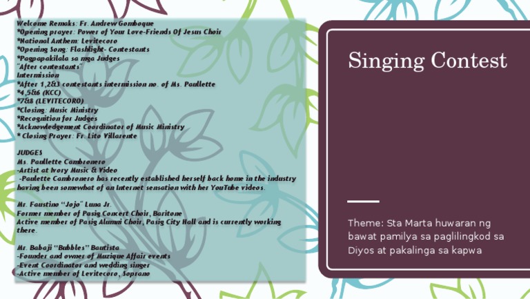 Singing Contest | PDF