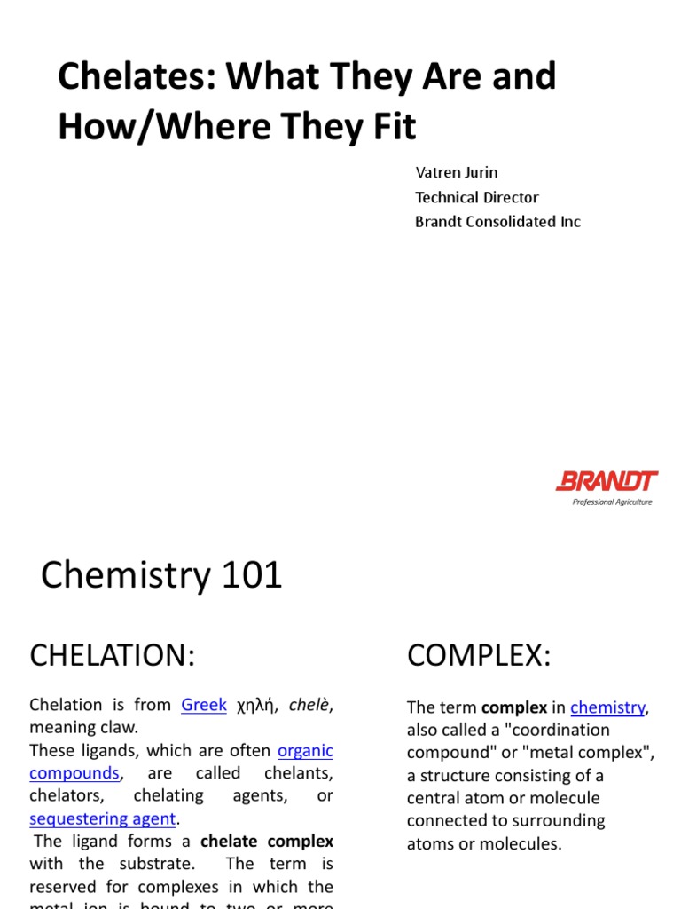 Chelate S | PDF | Chelation | Salt (Chemistry)
