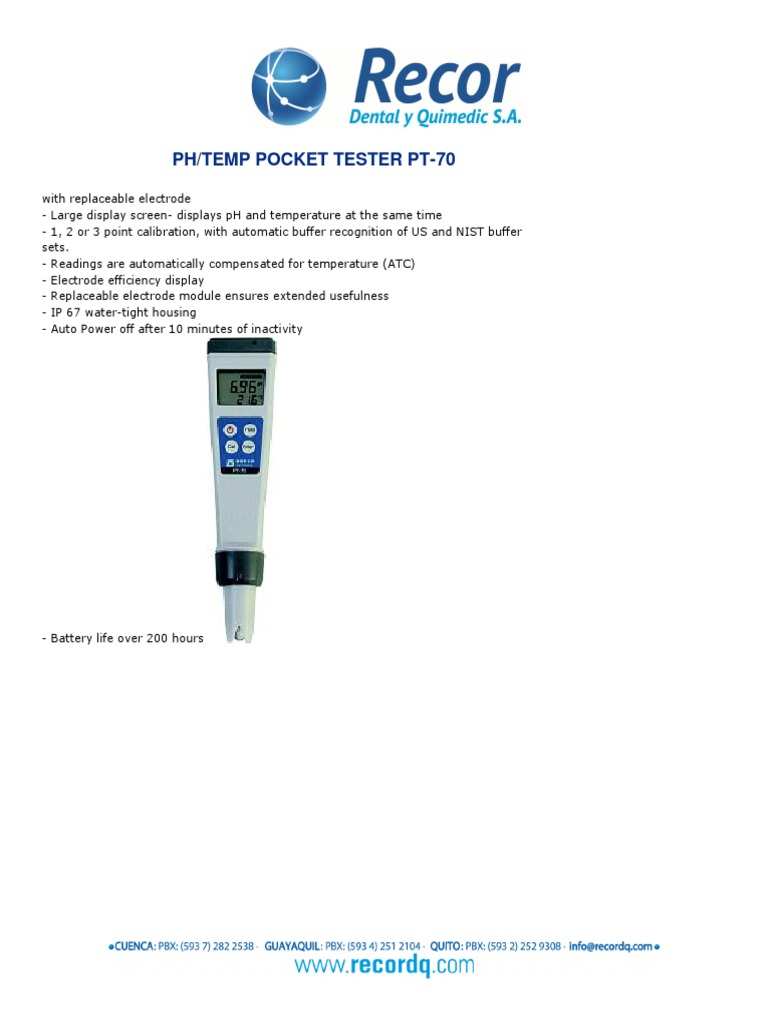 PH Metro pt-70 | PDF