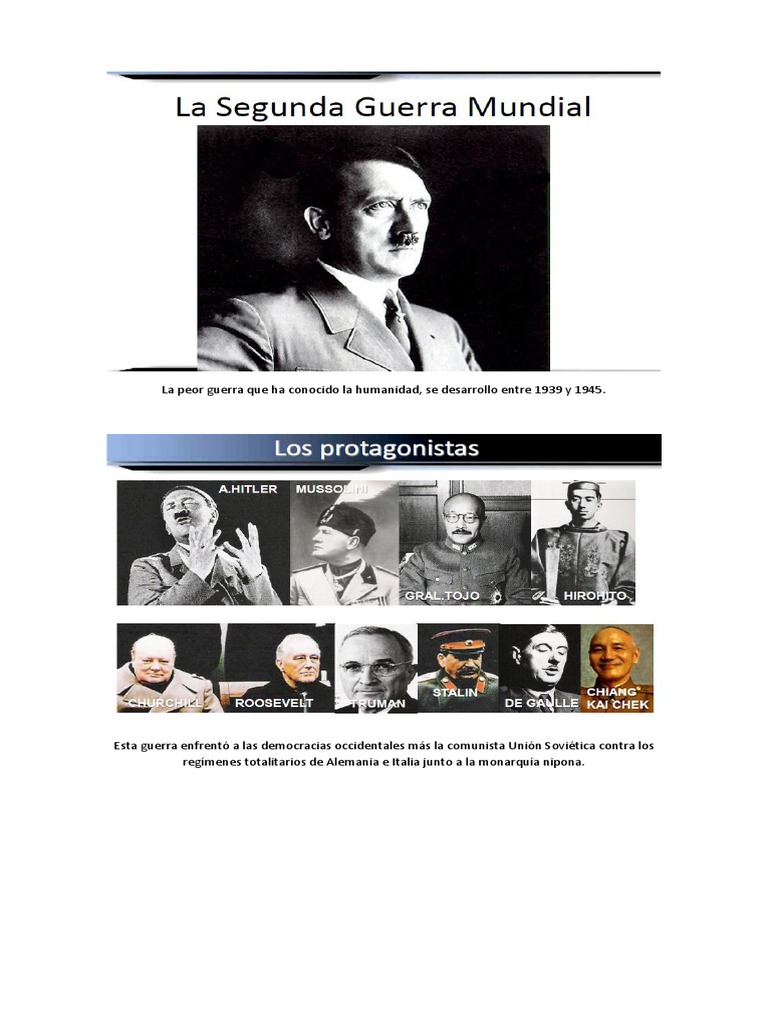 Infografía Segunda Guerra Mundial | PDF | Alemania nazi | Segunda ...