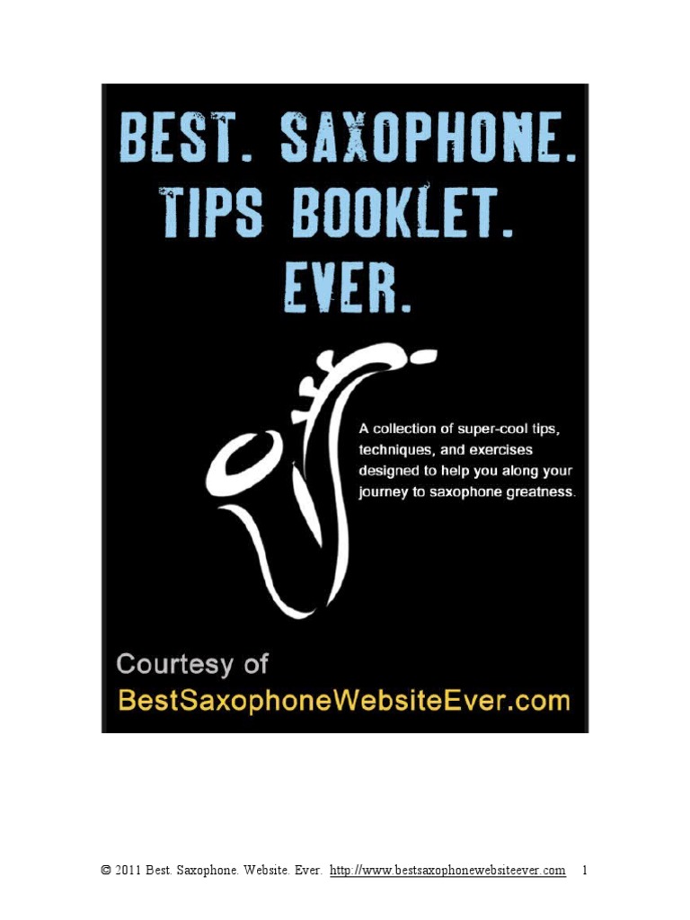 Best Saxophone Tips Booklet Ever PDF | PDF