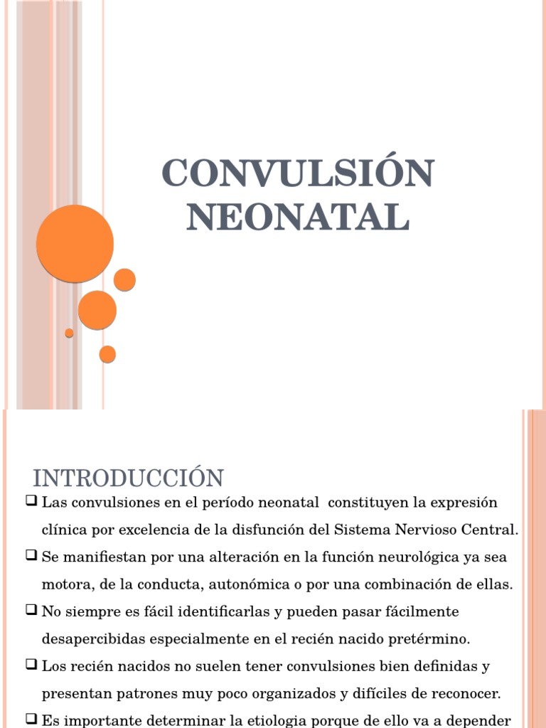 Convulsiones Neonatales: Causas y Tratamiento | PDF | Infantes ...