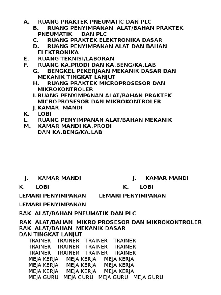 Layout Bengkel Mekatronika | PDF