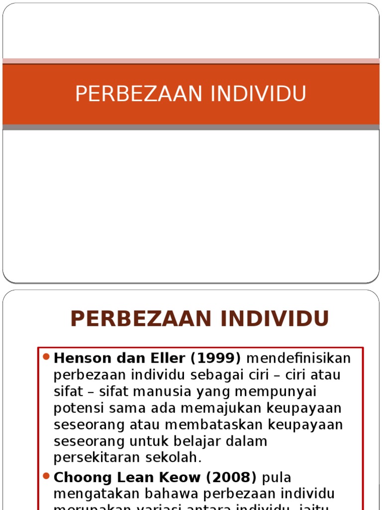 Tajuk 5 (2) Perbezaan Individu | PDF