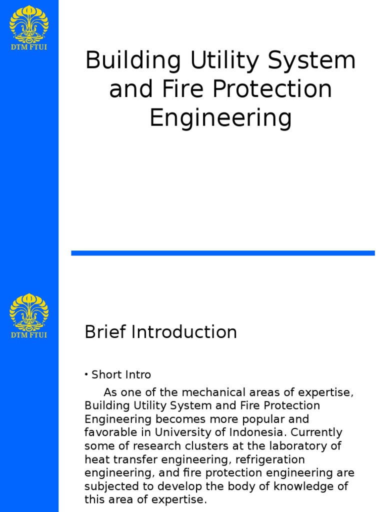 Building Utility System and Fire Protection Engineering | PDF ...