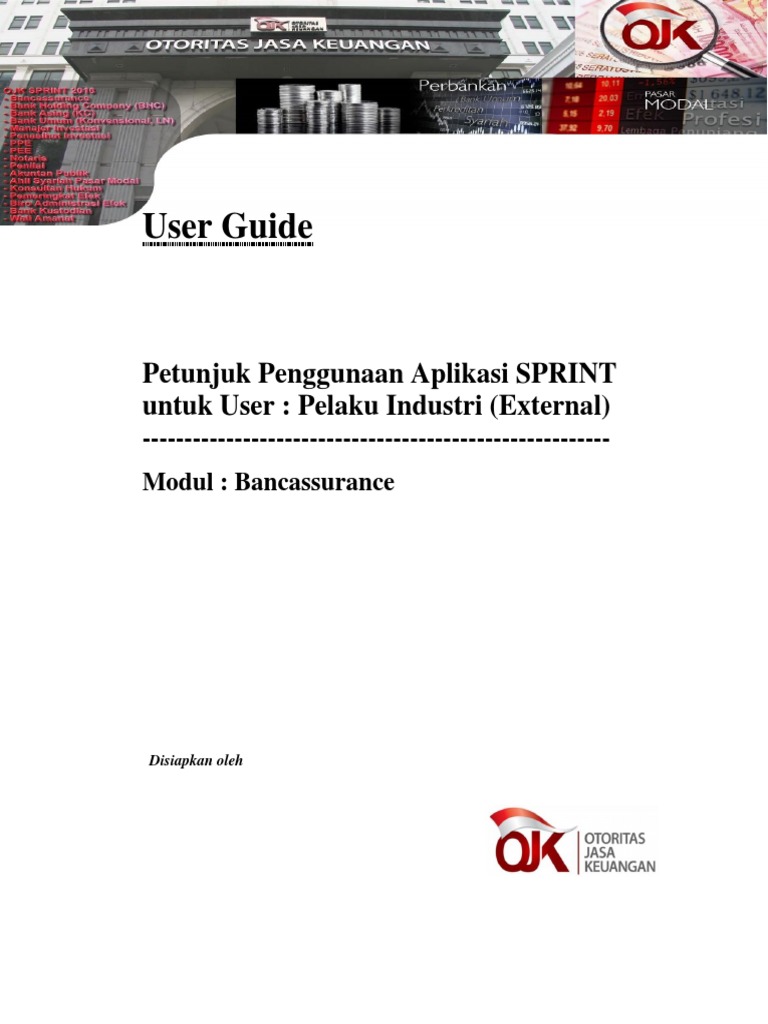 OJK-SPRINT 2016 - User Guide - Eksternal OJK | PDF | Bisnis