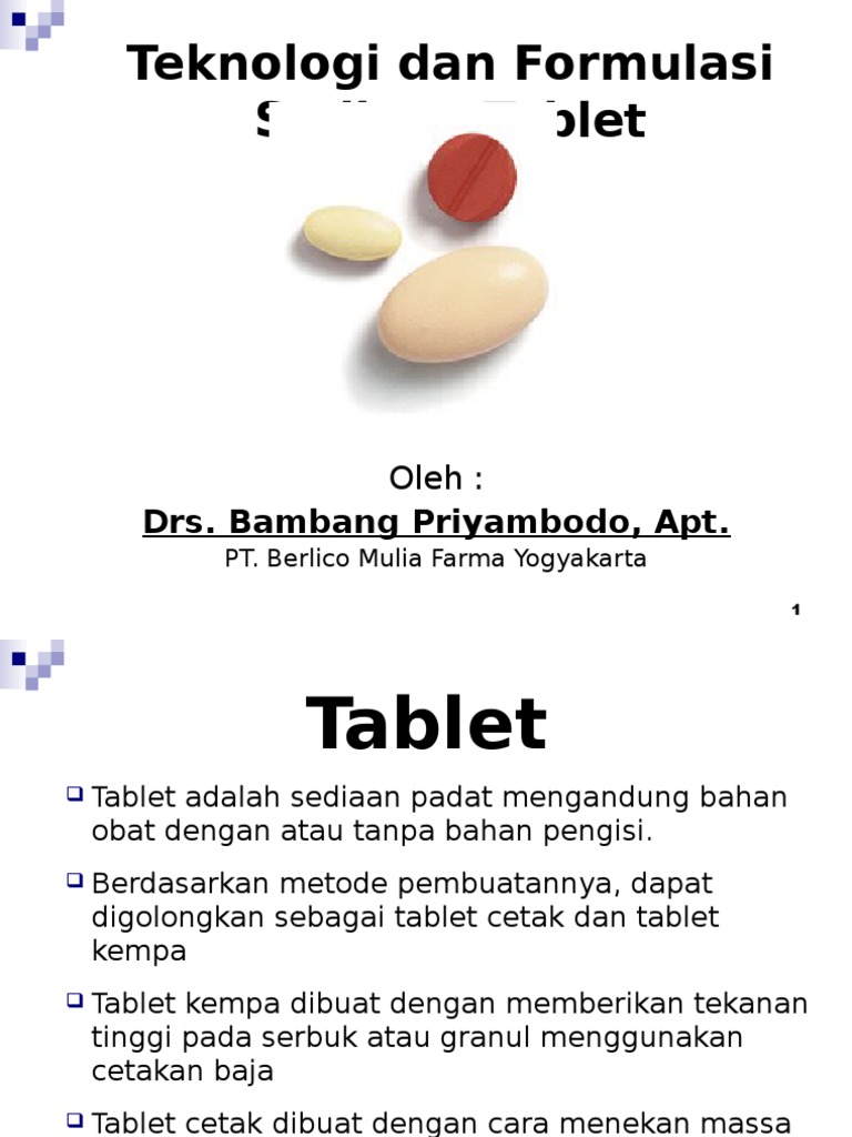 Bab 4 Tekhnologi Formulasi Tablet | PDF
