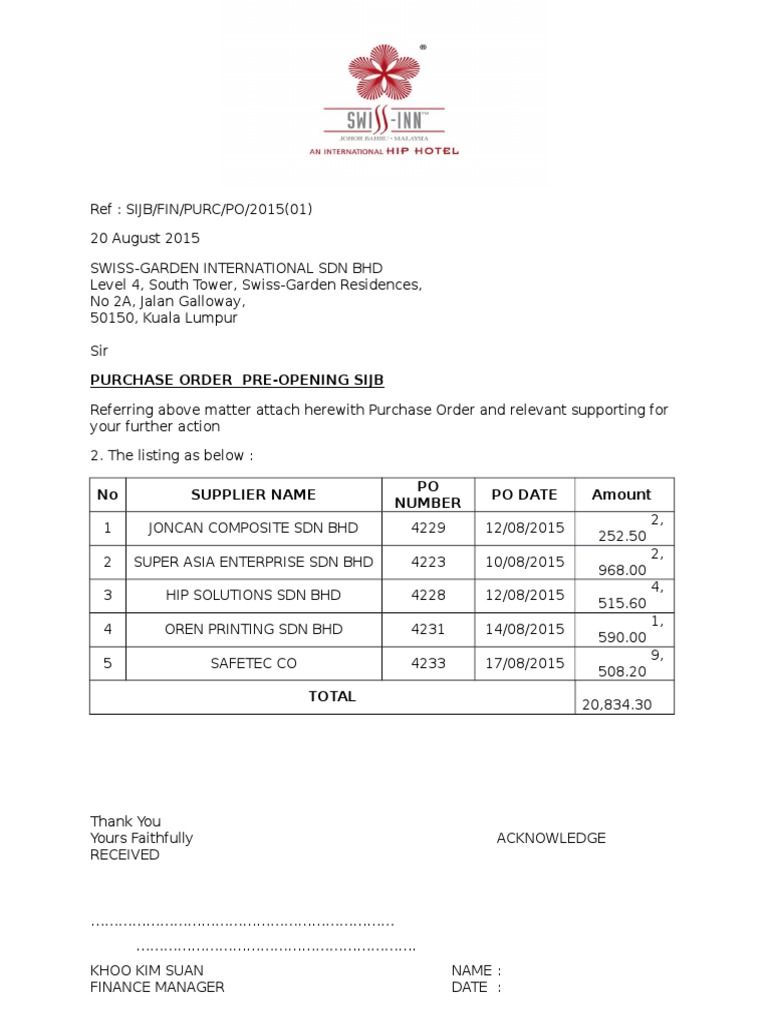 Purcahse Order | PDF | Business