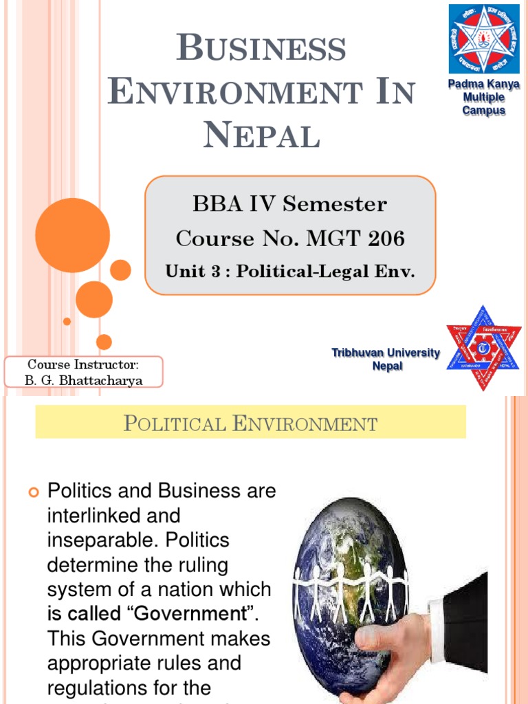 Political Legal Environment - Unit 3 | PDF | Public Law | Business