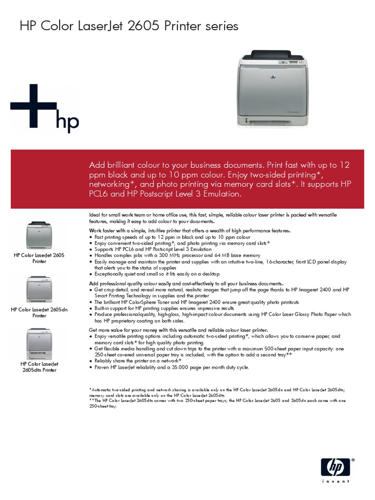 HP LaserJet 2605 | PDF | Printer (Computing) | Office Equipment