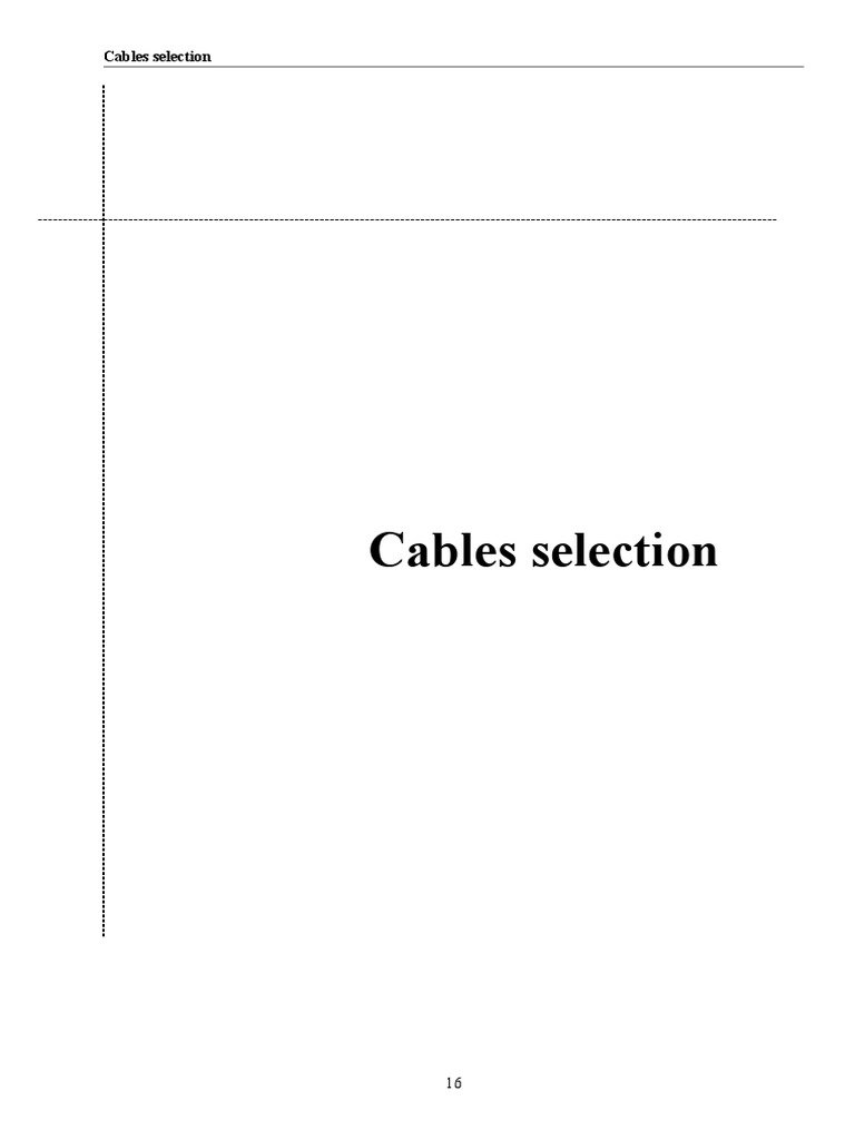 Cables Selection | PDF | Cable | Electrical Conductor