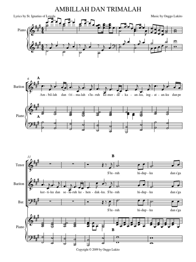 Ambillah Trimalah Score | PDF