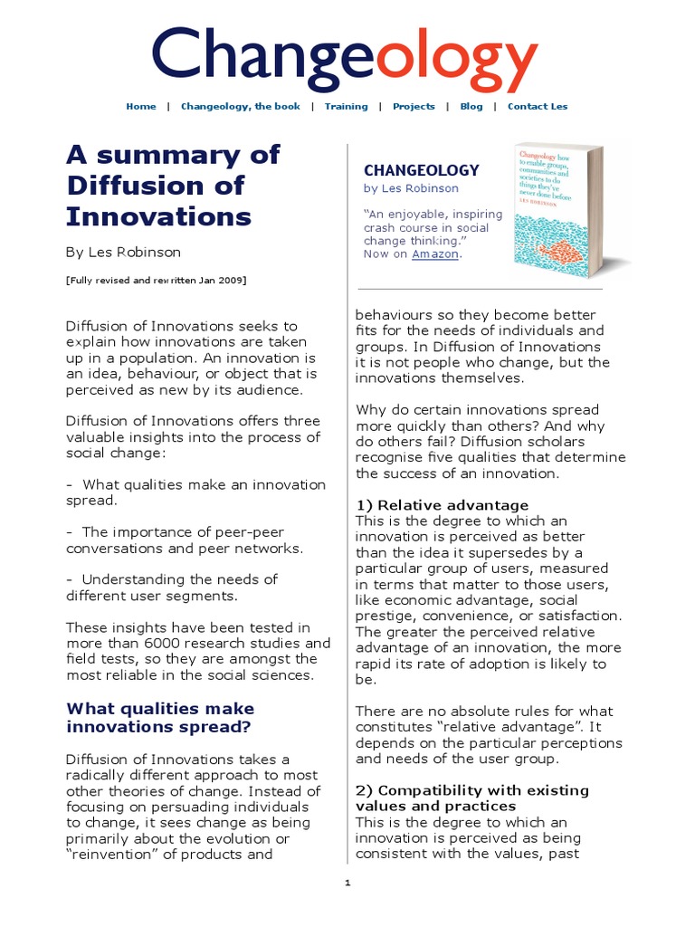 Summary Diffusion Theory | PDF