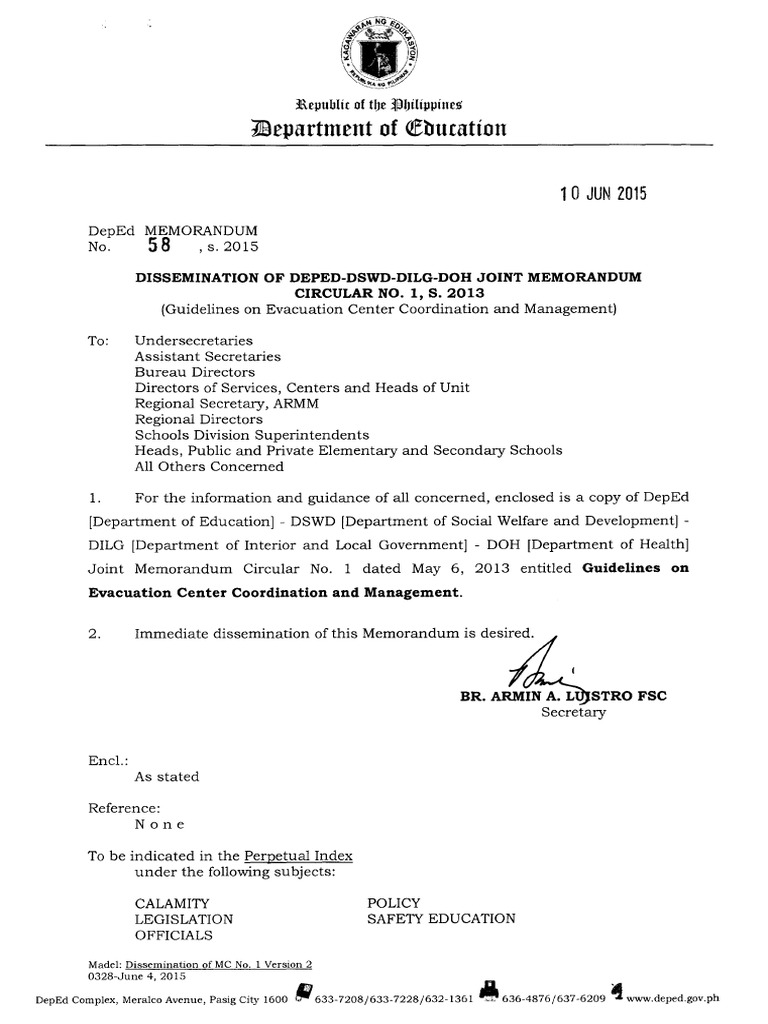 DM - s2015 - 058 - Dissemination of DepEd-DSWD-DILG-DOH Joint ...