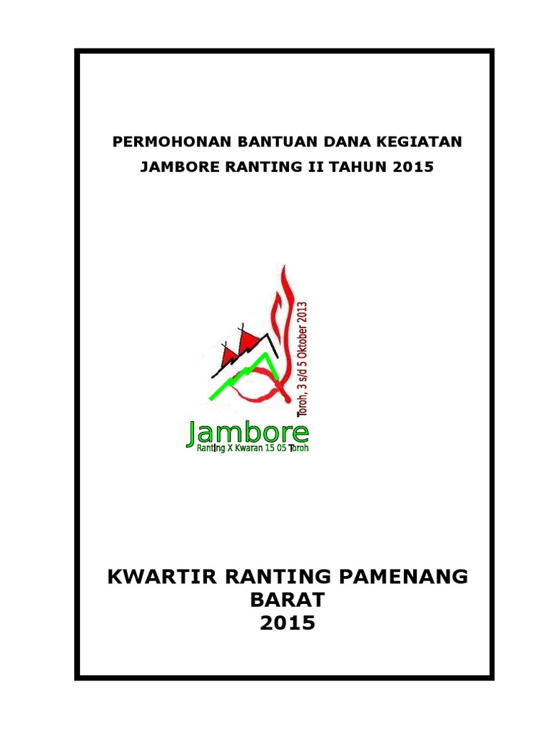 Permohonan Bantuan Dana Jambore Ranting II | PDF
