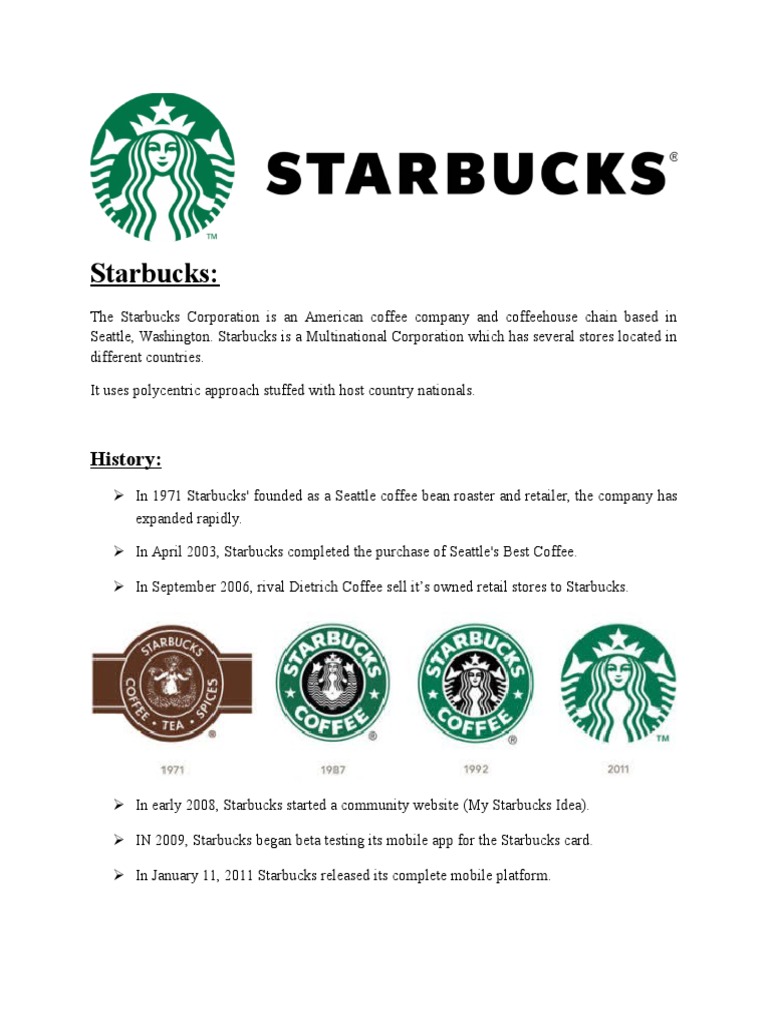 Starbucks | PDF | Organizational Structure | Starbucks