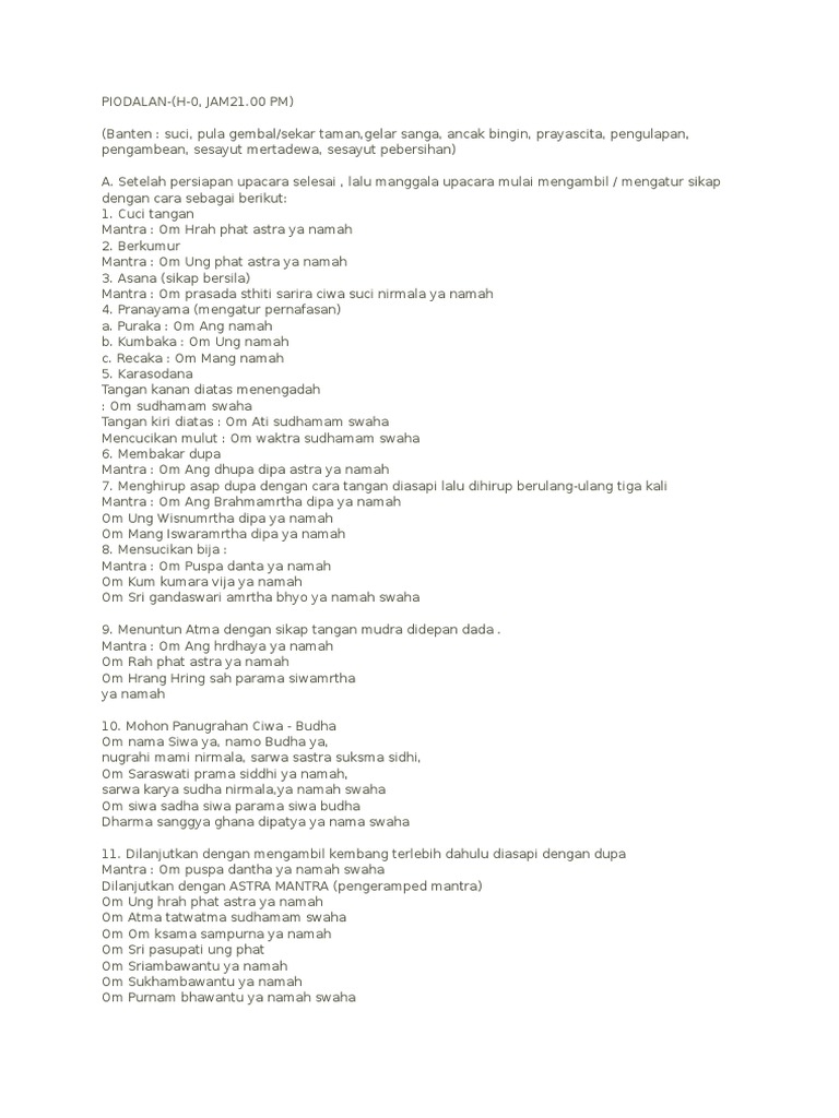 Mantra | PDF | Agama & Spiritualitas | Puisi