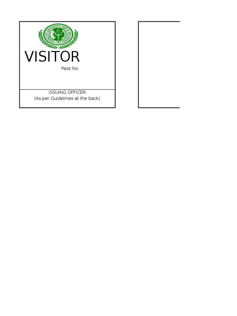 Visitor Pass Form | PDF