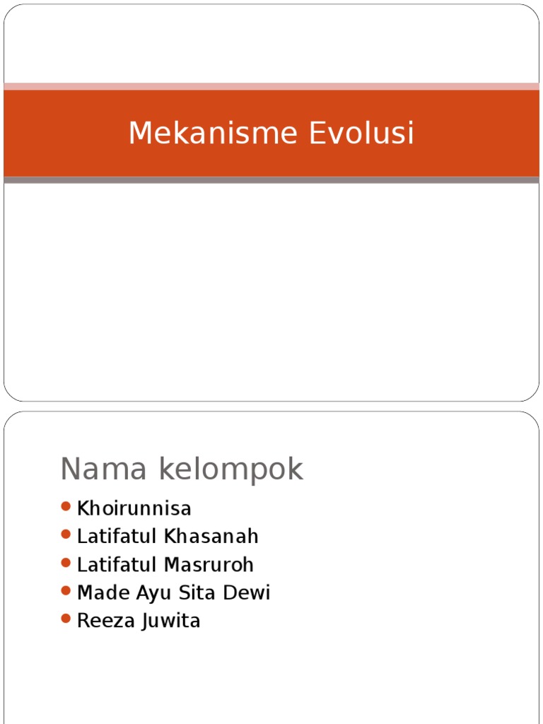 Mekanisme Evolusi