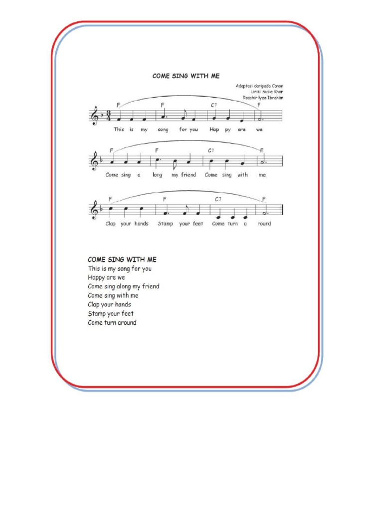 Come Sing With Me PDF | PDF
