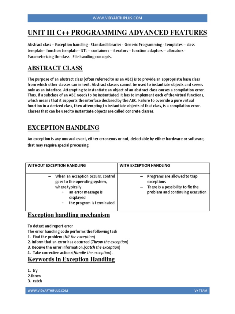 Pds 2 Unit 3 Notes Pdf Class Computer Programming C