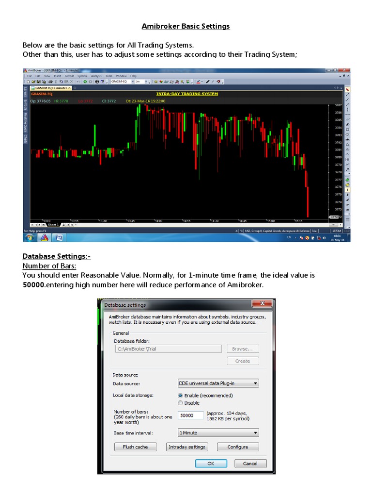 AmiBroker Basic Settings PDF | PDF