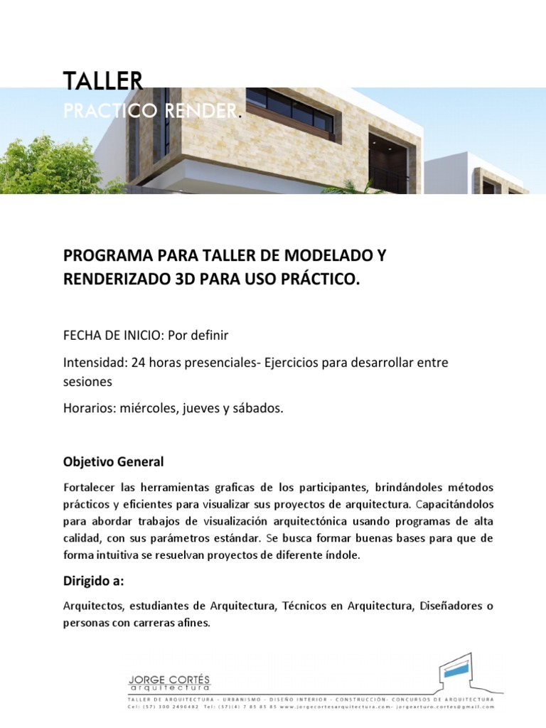 Temario Curso 3d Studio Max Basico | PDF | Renderizado (gráficos de computadora) | Áreas de ...