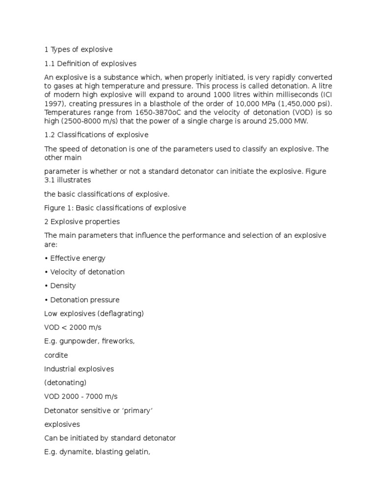 1 Types of Explosive | PDF | Explosive Material | Explosion