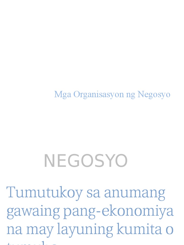 Negosyo: Sole Proprietorship at Partnership | PDF | Partnership | Sole ...