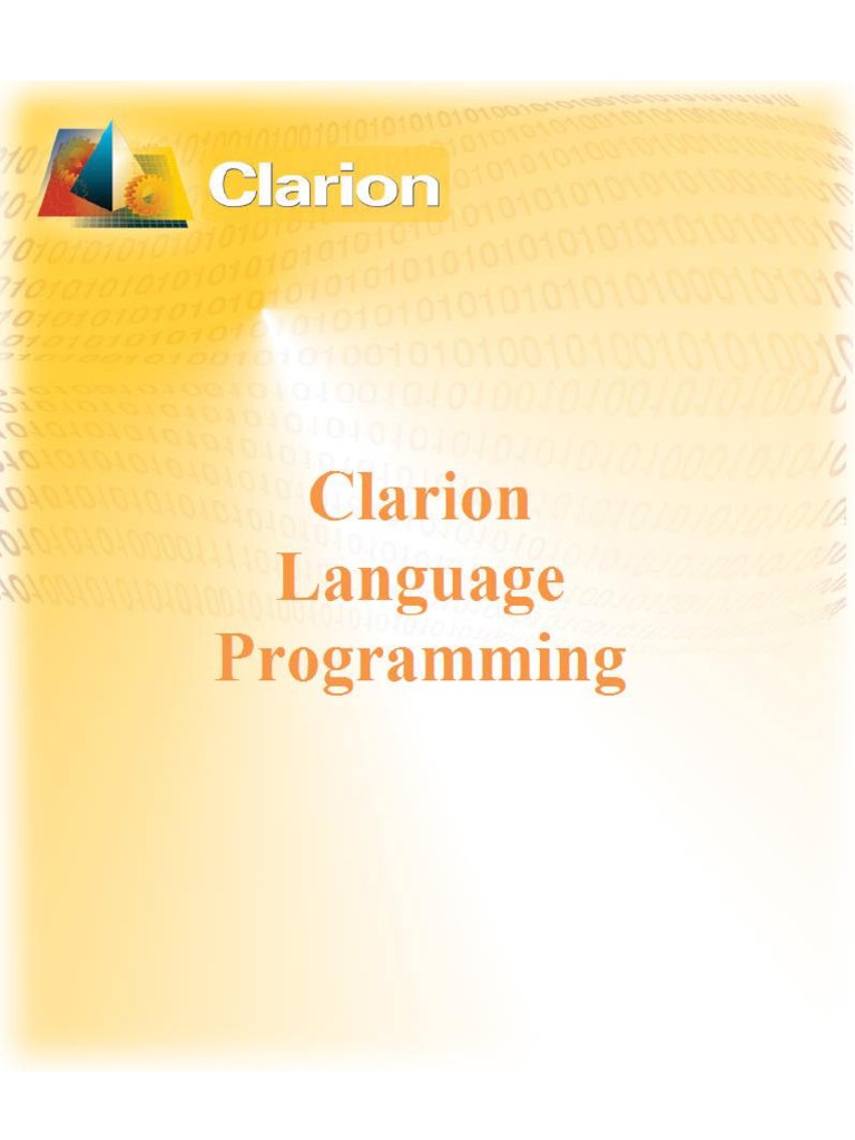 Clarion Language Programming Pdf Method Computer Programming Subroutine 1867