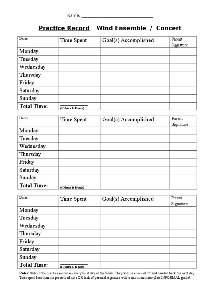 Practice Record Ihs | PDF