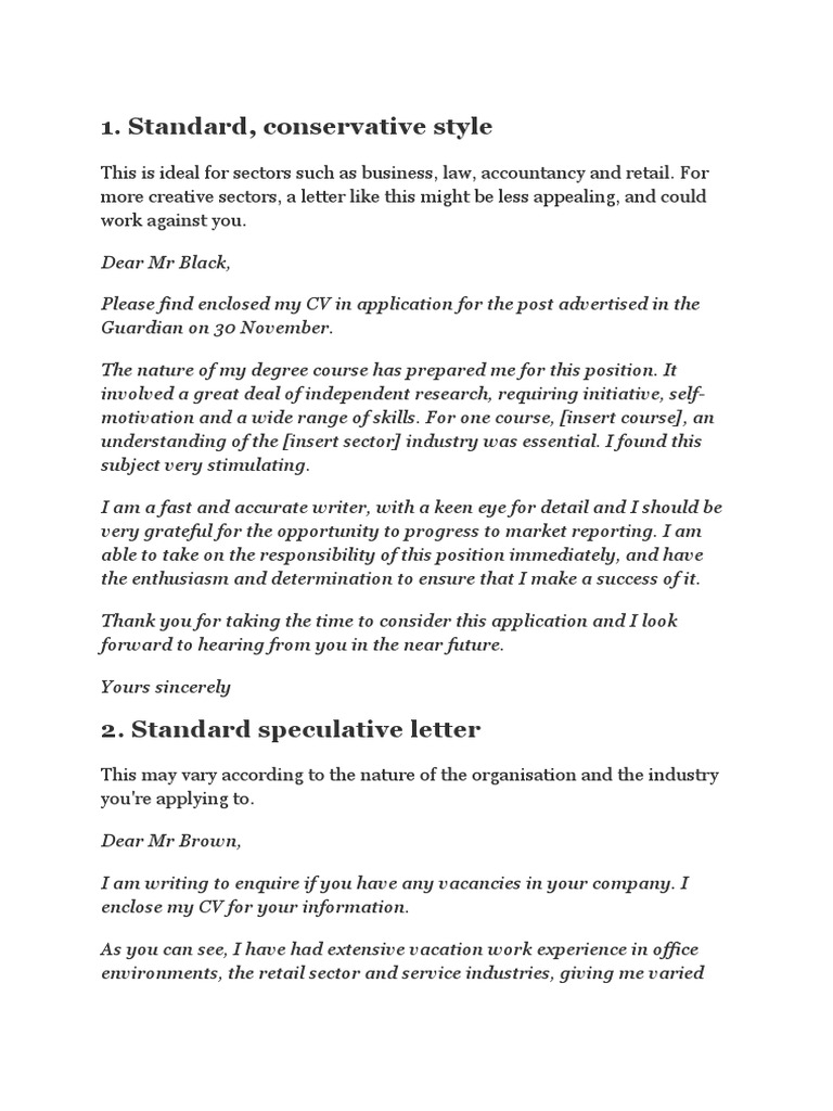 Cover Letter | PDF | Address (Geography) | Retail