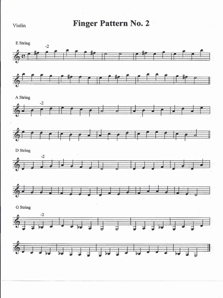 Violin Finger Pattern No 2 | PDF