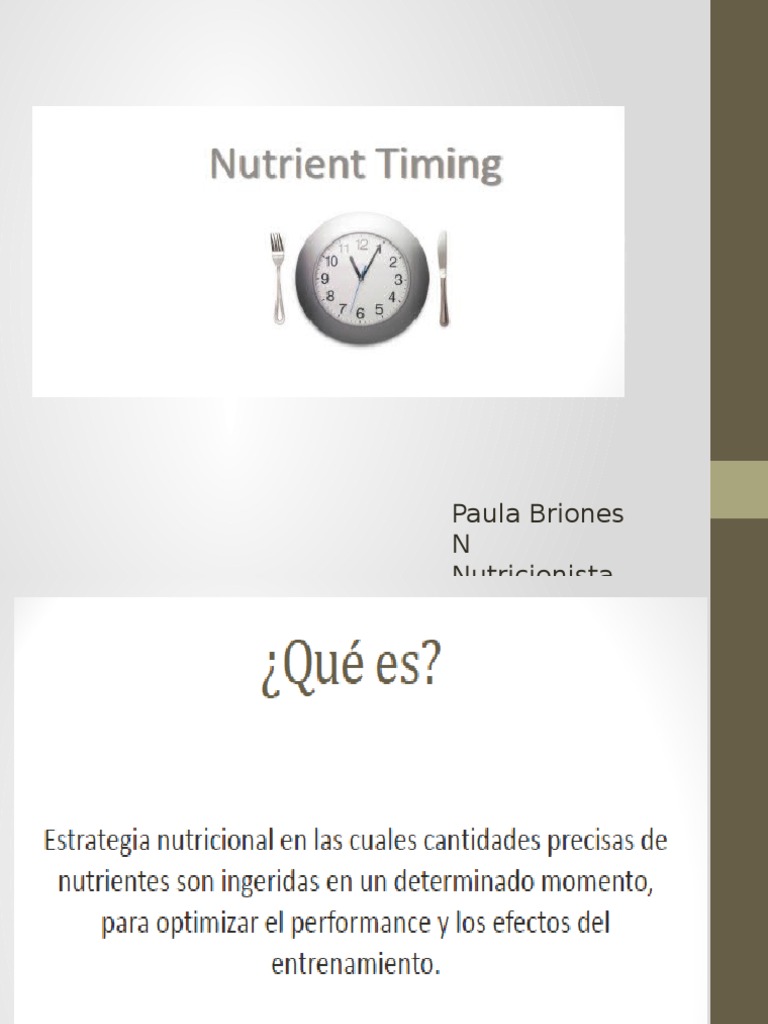 Nutrient Timing | PDF