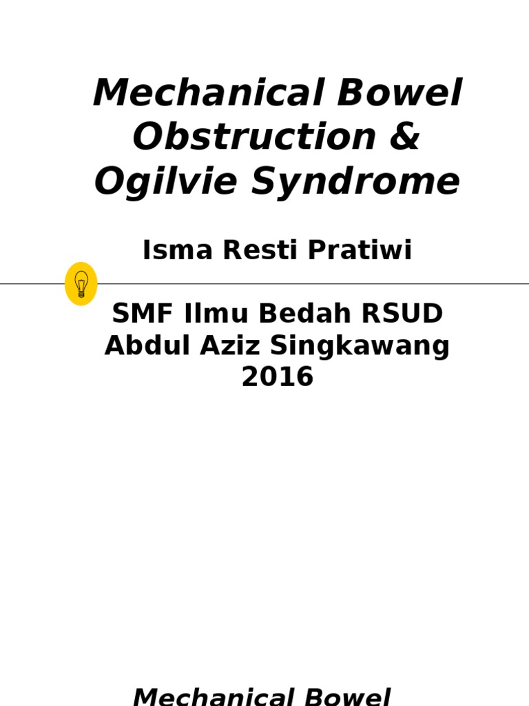 Mechanical Bowel Obstruction | PDF