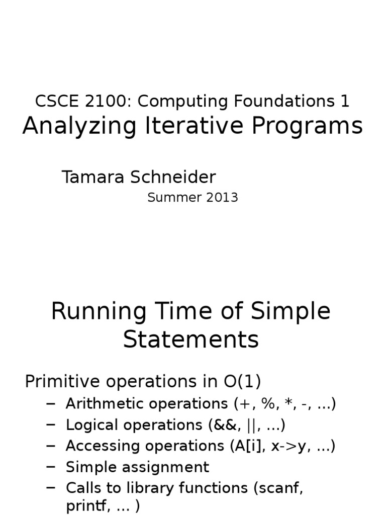 08b Analyzing Iterative Constructs | PDF | Control Flow | Computer ...