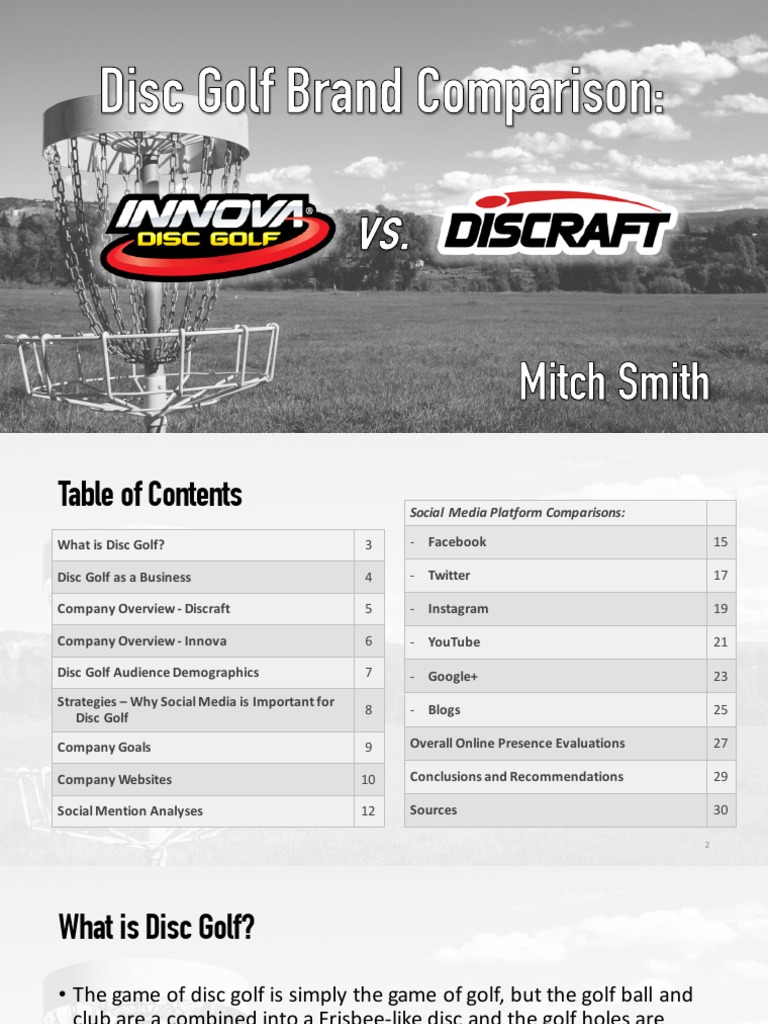 Disc Golf Brand Comparison | PDF | Google+ | Social Media