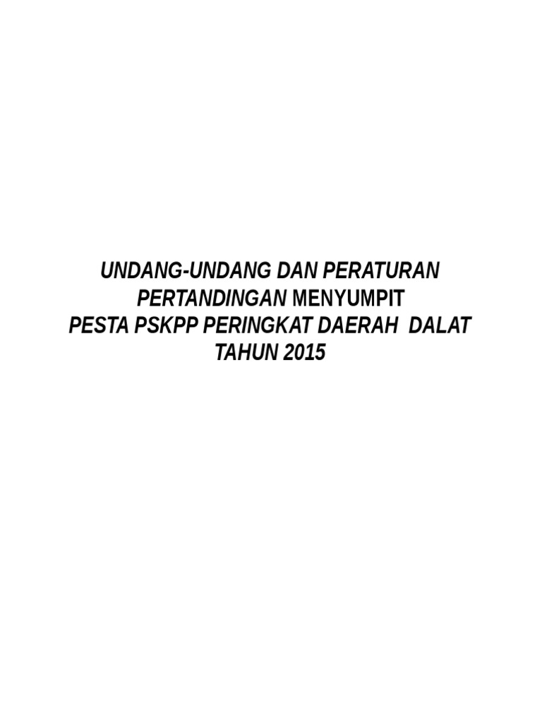 7.peraturan Menyumpit | PDF