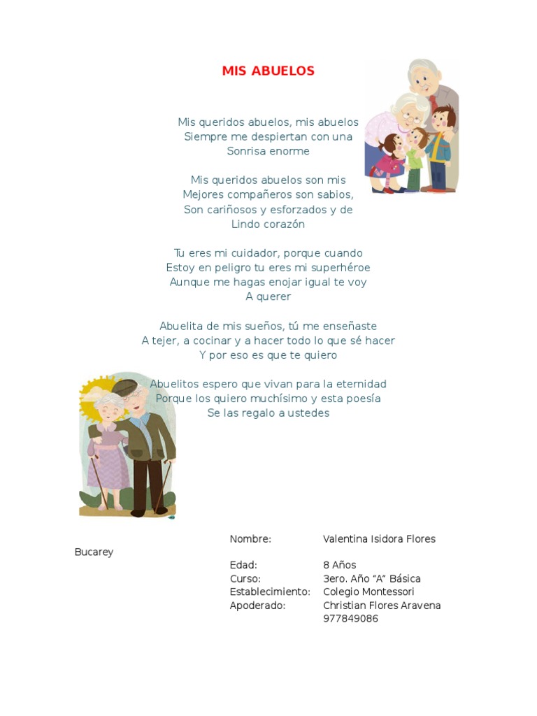 Mis Abuelos Poema | PDF