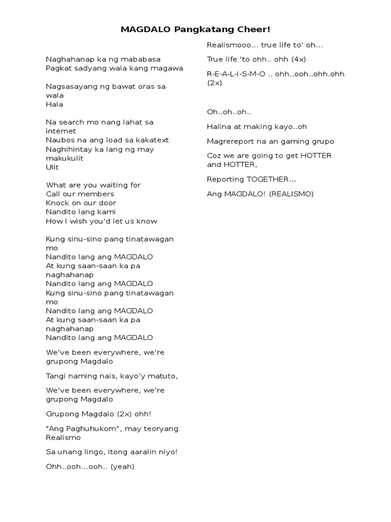 Filipino Cheer | PDF