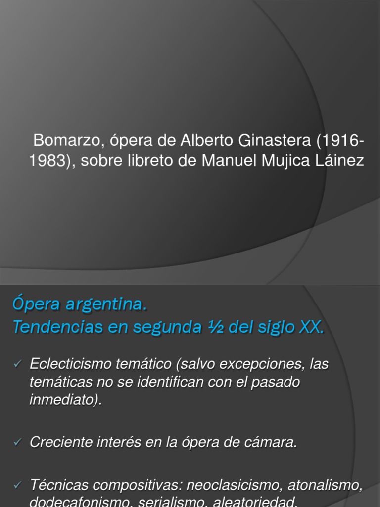 Clase Bomarzo Ginastera | PDF