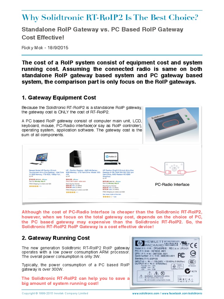 Why Solidtronic RT RoIP2 Is The Best Choice | PDF | Gateway ...